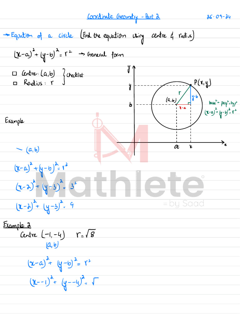 Coordinate Geometry - Part 2 | PDF | Circle | Euclidean Geometry