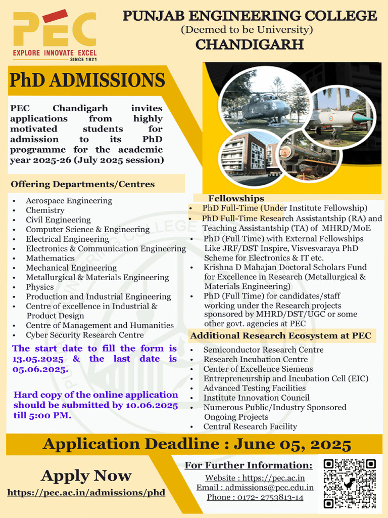 PEC PHD Brochure 2025 | PDF