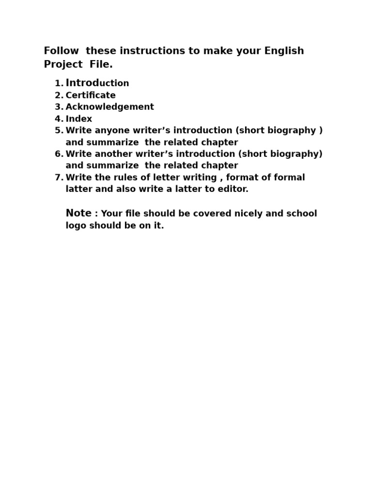 Project File For 10th | PDF