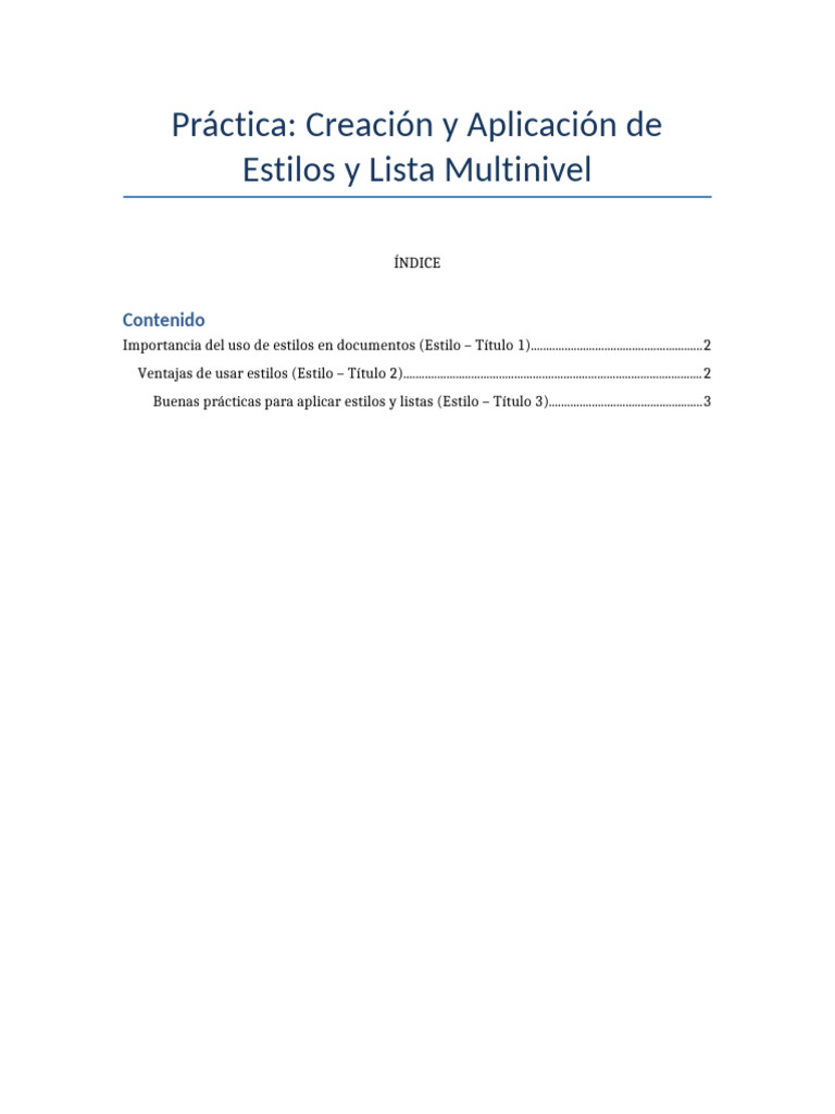Practica - Estilos - Listas - Multinivel - en Clases | PDF | Informática