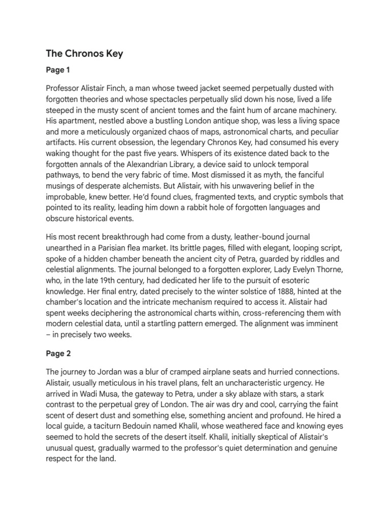 The Chronos Key | PDF | Moon | Sun