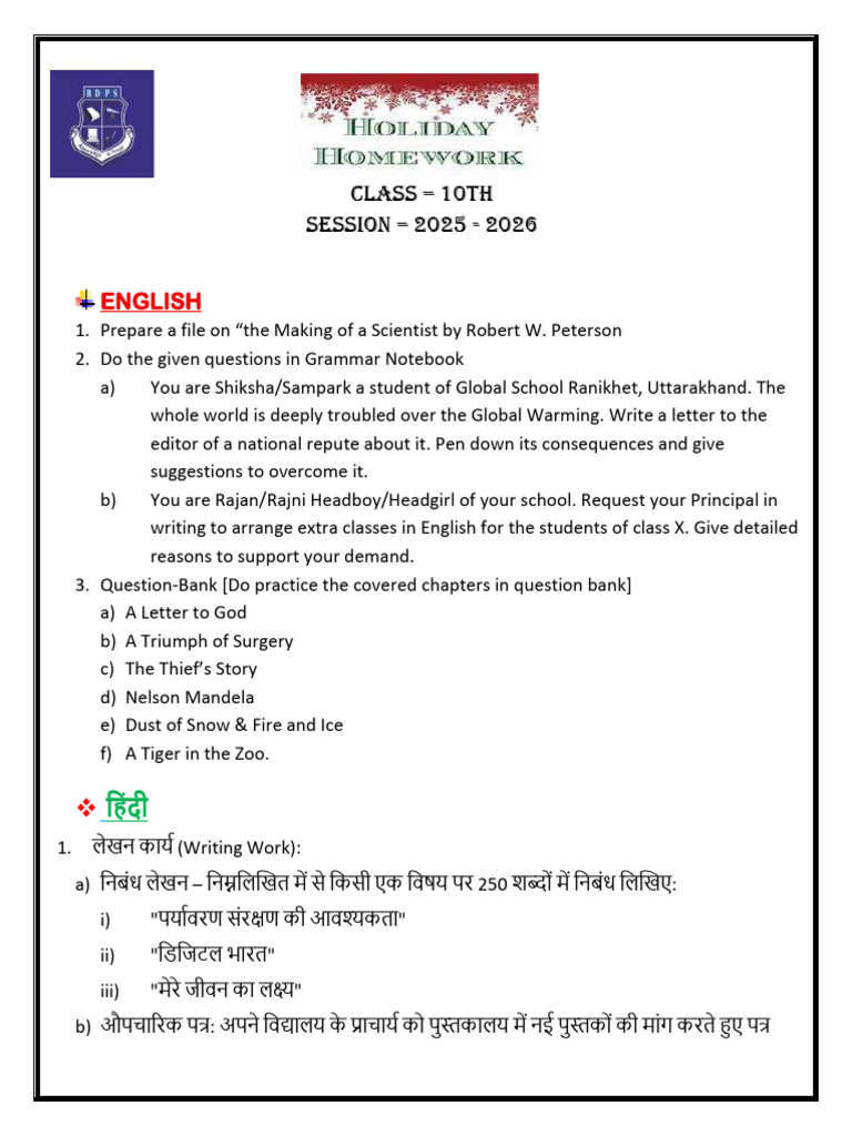 10TH - HHW | PDF | Communication | Shadow