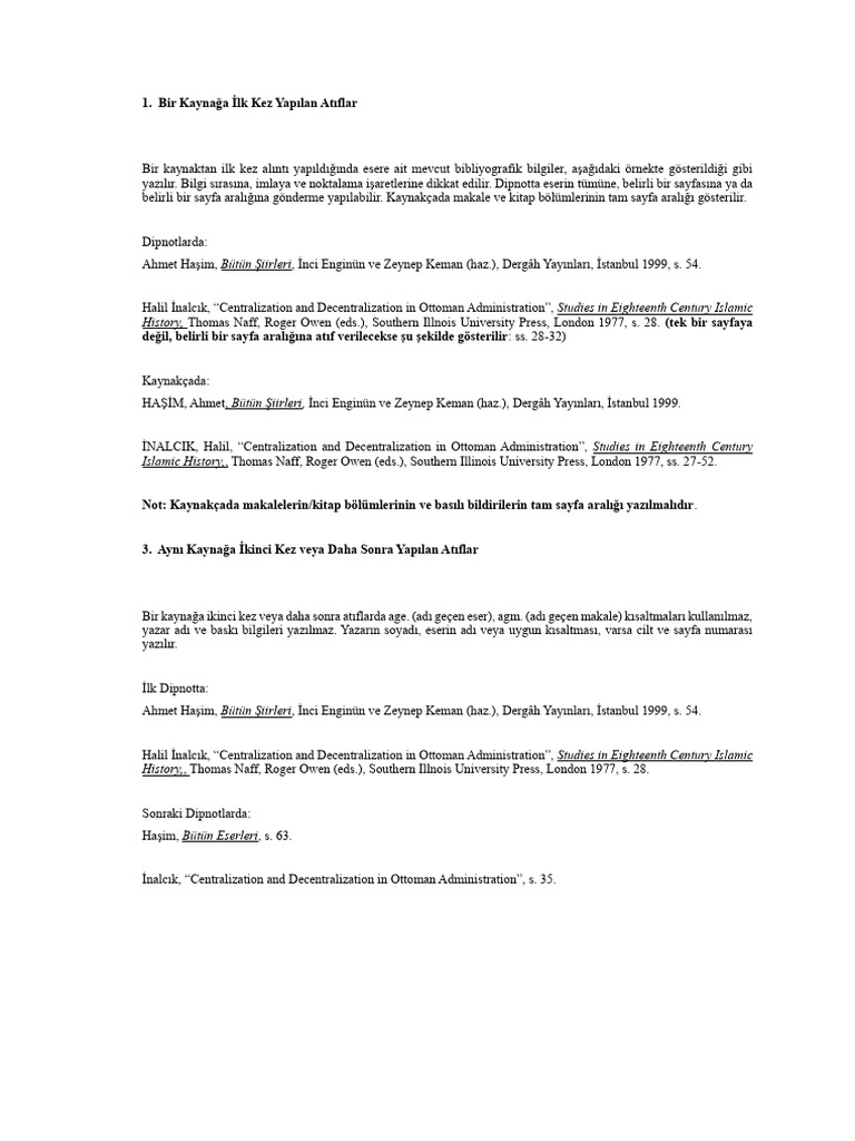 İnsan Bilimleri Dergisi Yazım Kuralları 1A | PDF