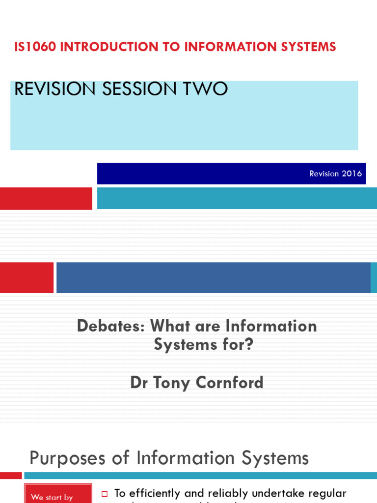 Revision Presentation2 IS1060 V-1 | PDF | Customer Relationship Management | Databases
