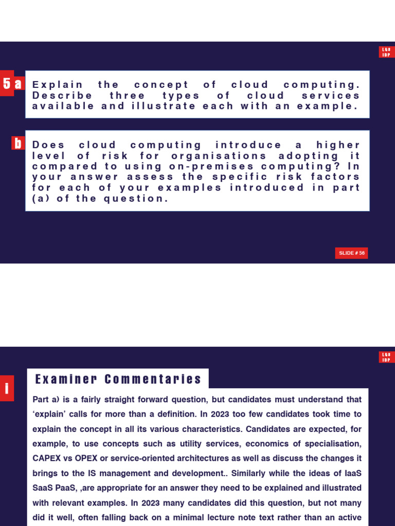 May 2023 - Question 5 Answer Structure Guide | PDF | Cloud Computing ...