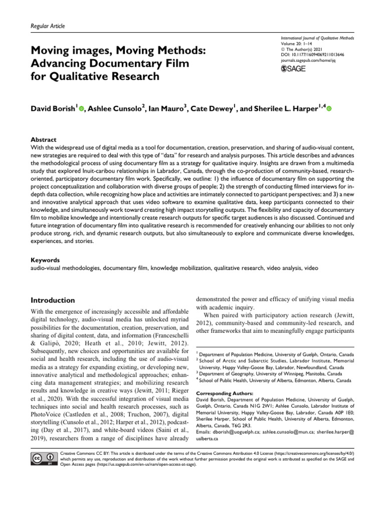 Moving Images Moving Methods Advancing Documentary | PDF | Qualitative Research | Methodology