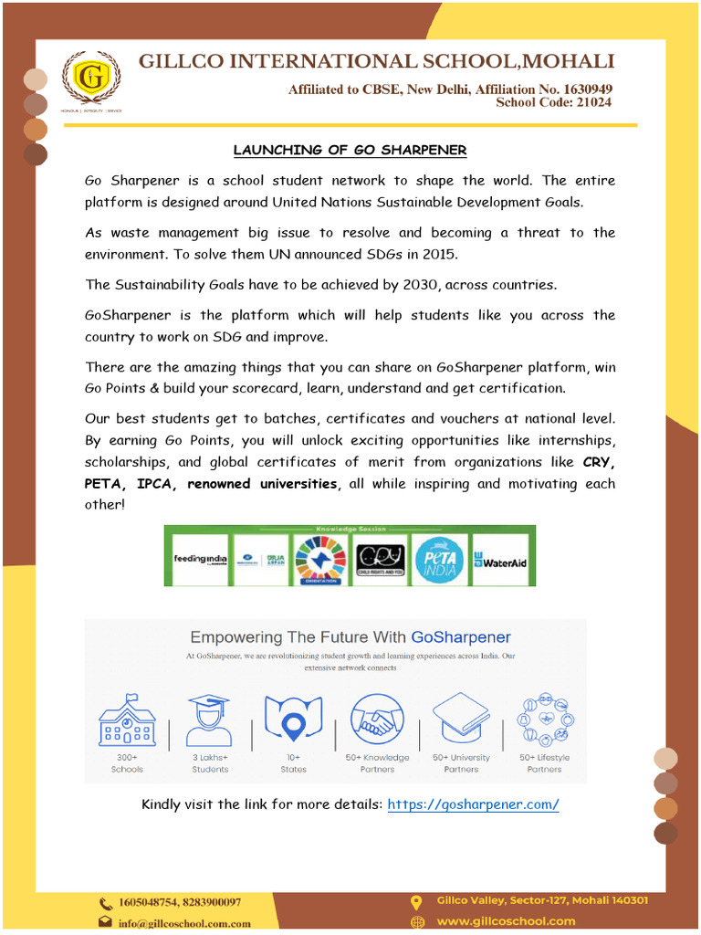 Launching of Go Sharpener-2025 | PDF
