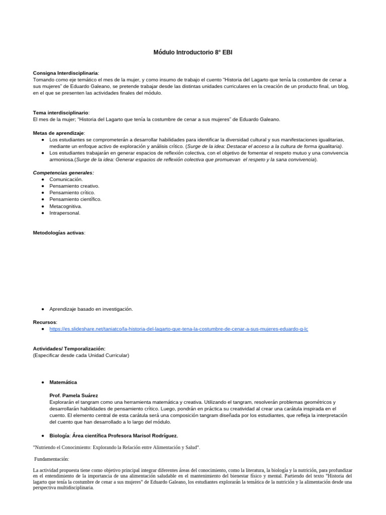 Módulo Introductorio 8vos | PDF | Dieta | Pensamiento