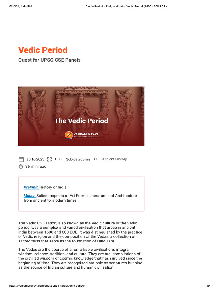 Complexity of Later Vedic Society | PDF | Vedas | Hindu Literature