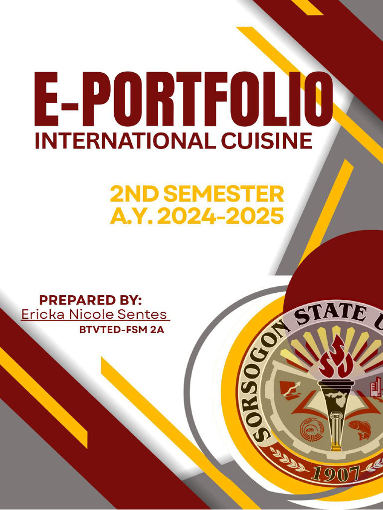 E Portfolio | PDF | French Cuisine | Cooking