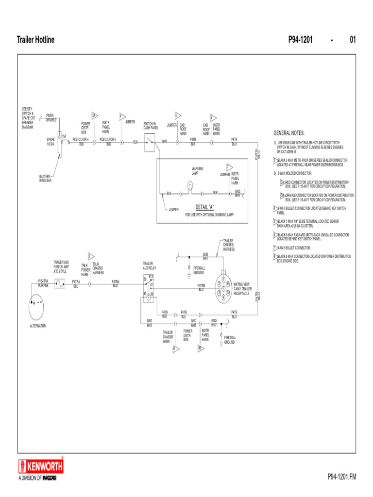 Trailer Hotline P94-1201 - 01: General Notes | PDF | Electrical ...