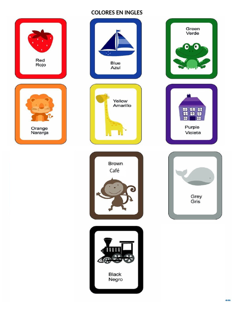 Colores en Ingles | PDF