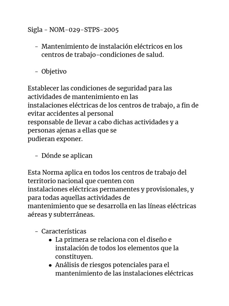 Nom 029 STPS 2005 | PDF