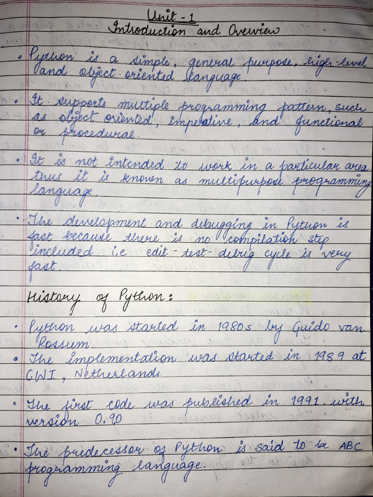 Python Unit1 Part-1-1 | PDF
