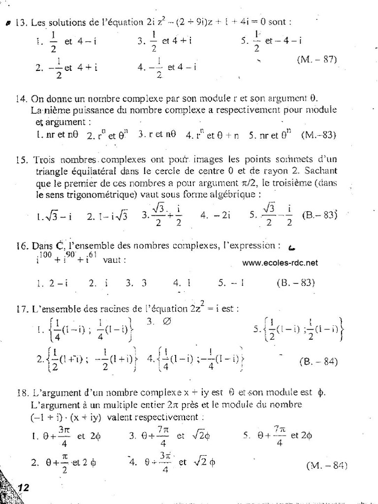 Math Exercices p12 | PDF