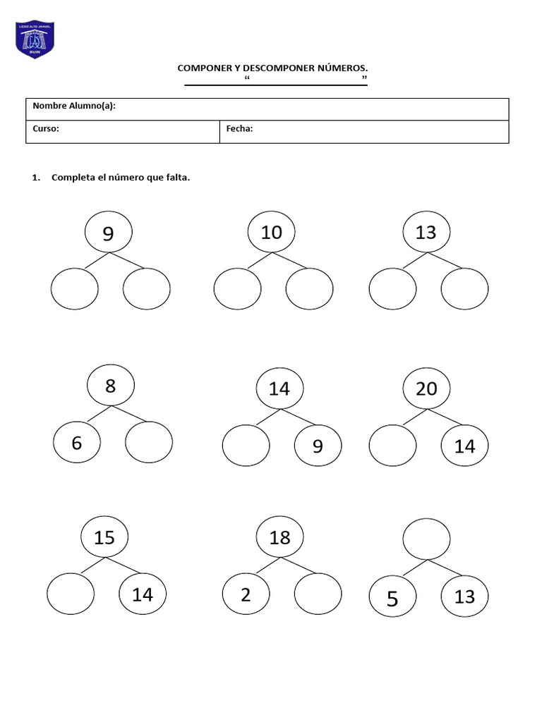 Composición y Descomposición de Números | PDF
