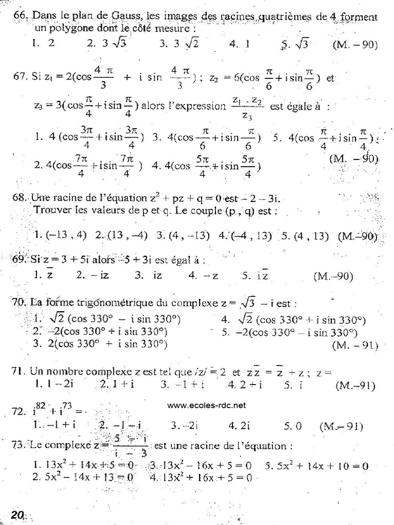 Math Exercices p20 | PDF