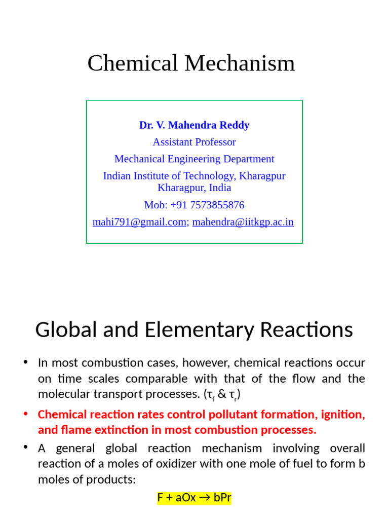 Mechanisms 24 | PDF | Reaction Rate | N Ox