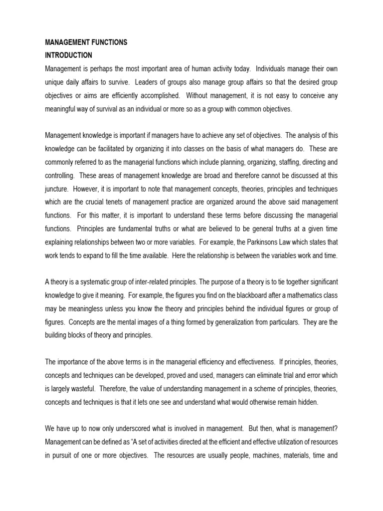 Topic 8-MANAGEMENT FUNCTIONS | PDF | Communication | Performance Appraisal