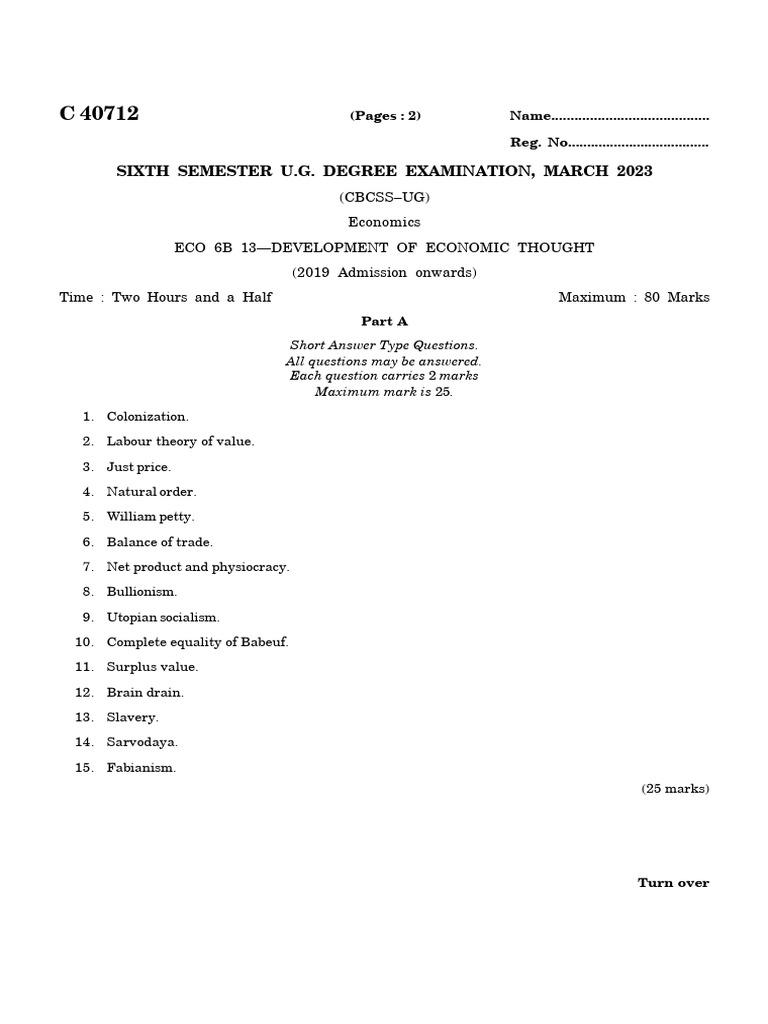 2023 Development of Economic THought-1 | PDF | Classical Economics ...