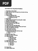 8 Form Tai Chi Sequence Guide | PDF