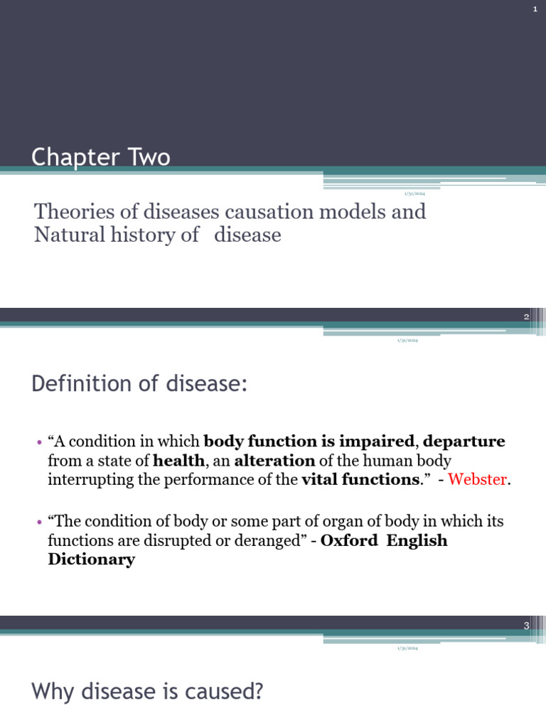 Chapter Two Theories of Diseases Causation Models | PDF | Epidemiology | Medicine