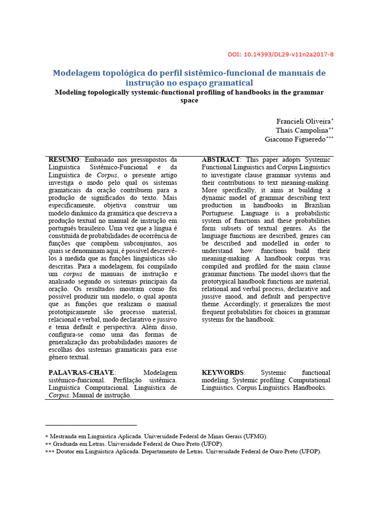OLIVEIRA Et Al (2017) Modelagem Topológica Do Perfil Sistêmico ...
