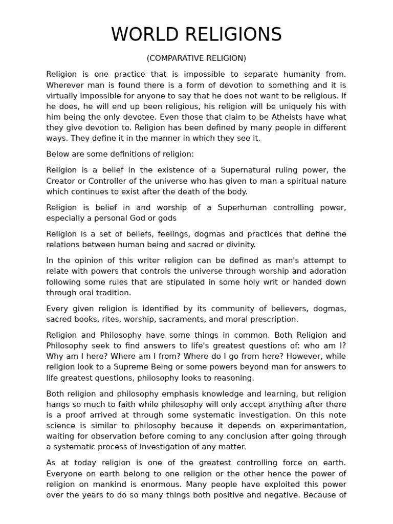 World Religions | PDF | Moksha | Hebrew Bible