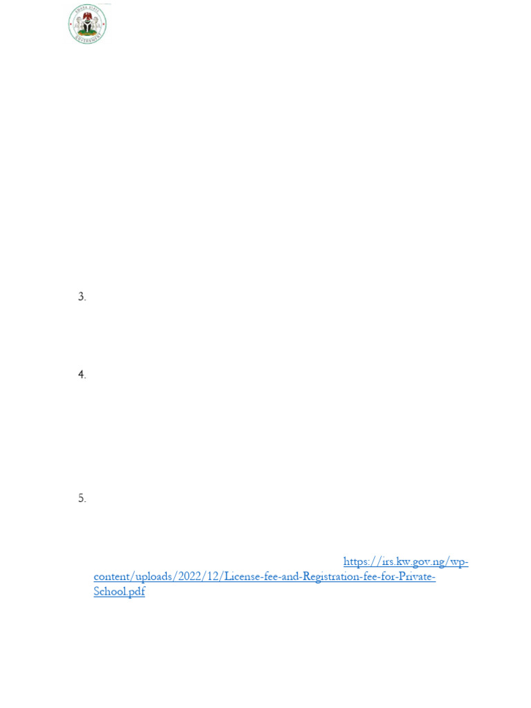 License and Registration Process For Private School | PDF