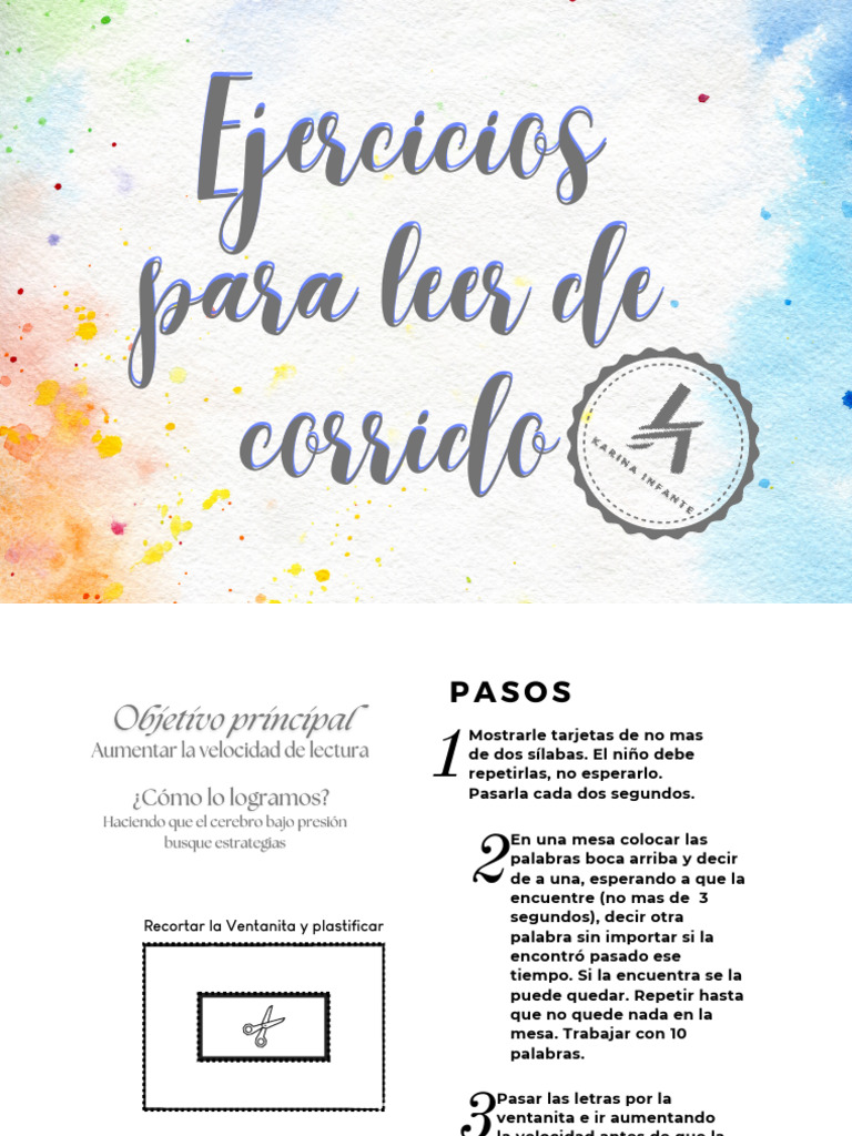 Ejercicios para Leer de Corrido | PDF