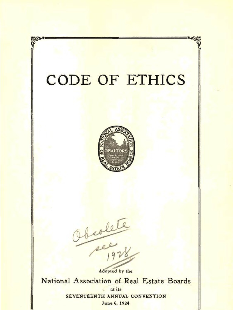 NAR Code of Ethics Overview | PDF | Real Estate Broker | Ownership