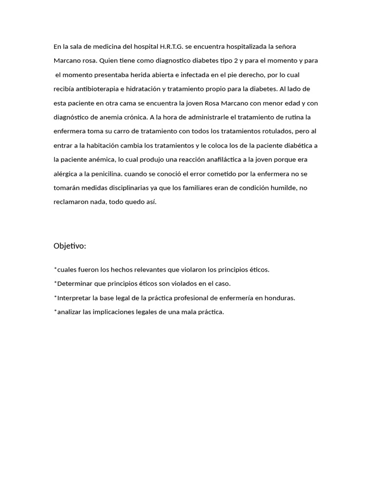 caso de rosa marcano 2 bbbbbbbbbbfgyvybu hgvvvvv | PDF | Enfermería ...