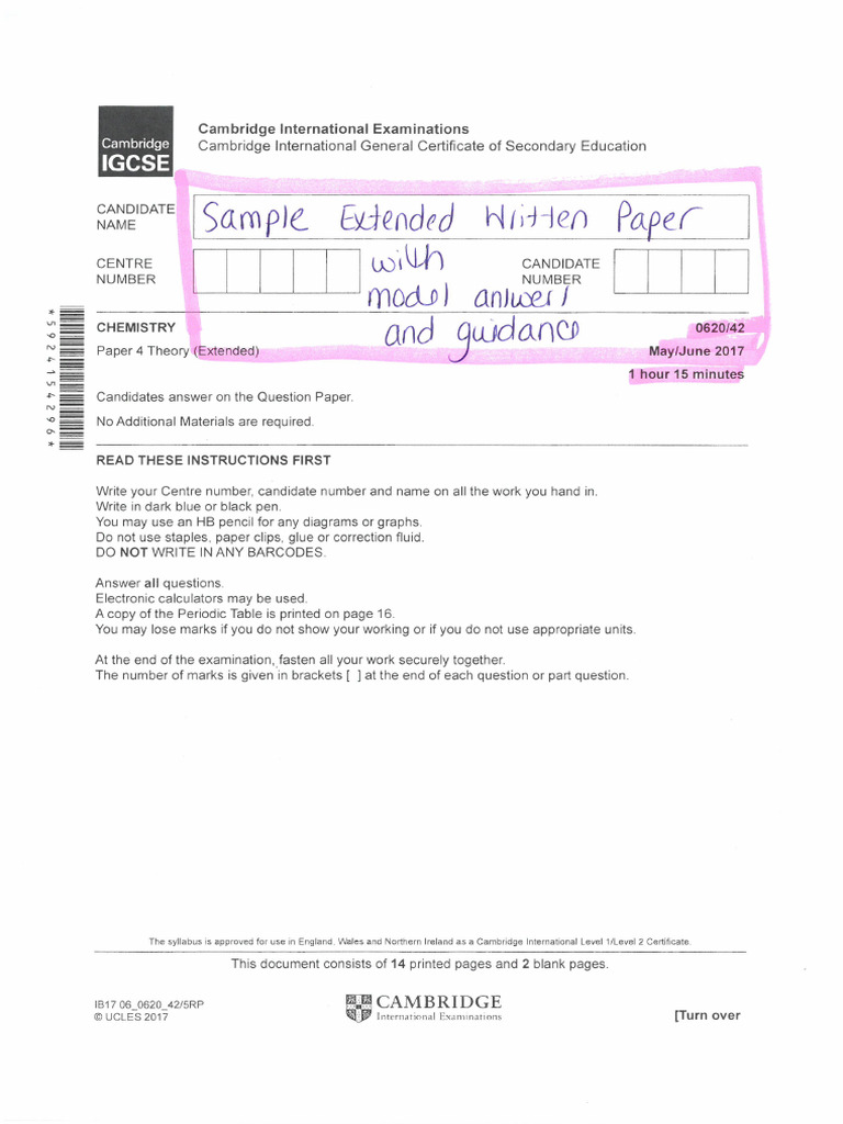 (EP) REVIEW - Annotated Paper 4 Sample Extended Theory Written Paper | PDF