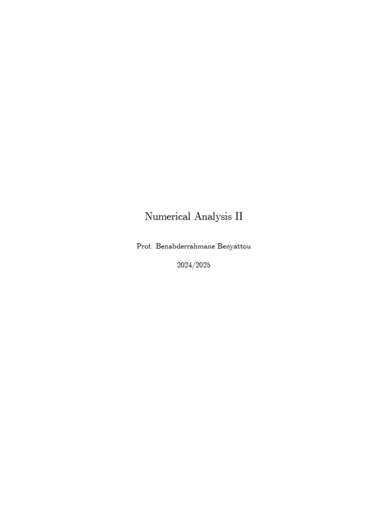 Chapter02 - 2024-2025 Num - Ana | PDF | Eigenvalues And Eigenvectors ...