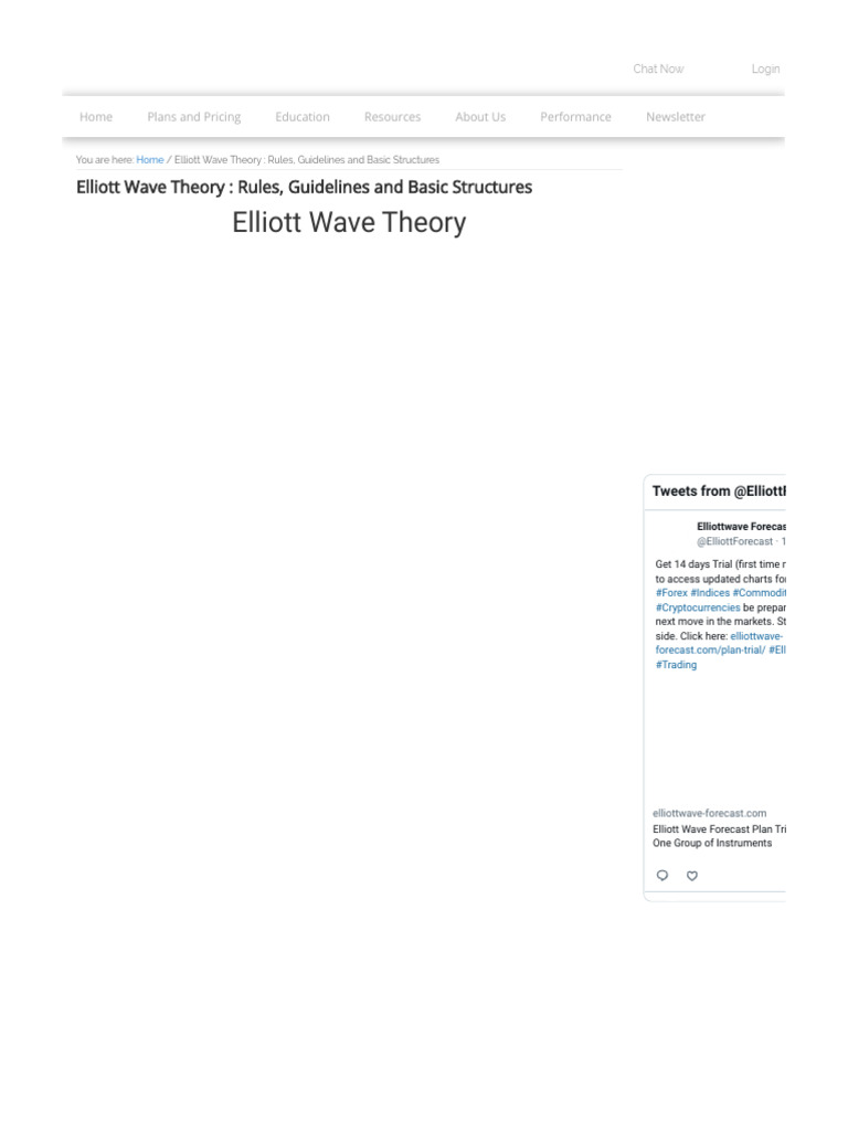 Elliott Wave Theory - Rules, Guidelines and Basic Structures | PDF | Financial Markets
