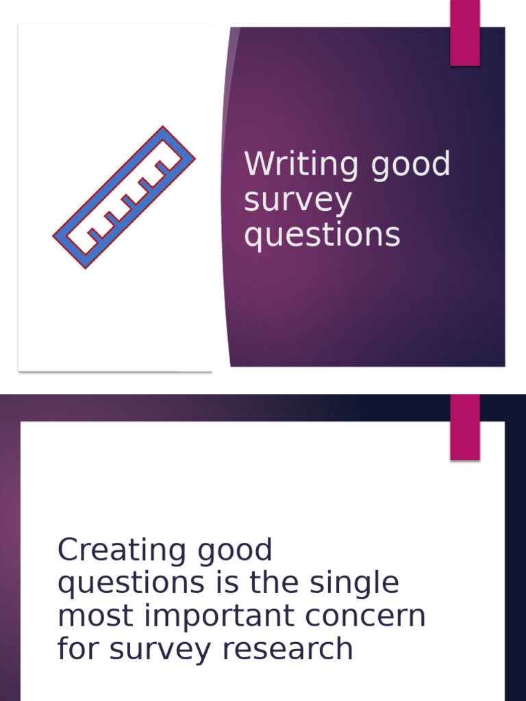 Module 9 - in Class - Writing and Evaluating Survey Questions CANVAS ...