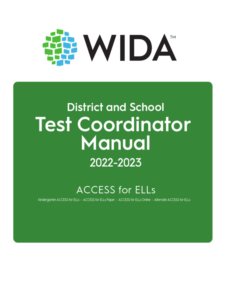 District-School-Test-Coordinator-Manual | PDF | Learning | Cognition