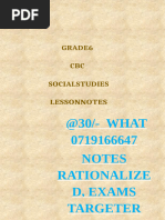 Grade 6 Social Studies Notes PDF | PDF | East Africa | Kenya