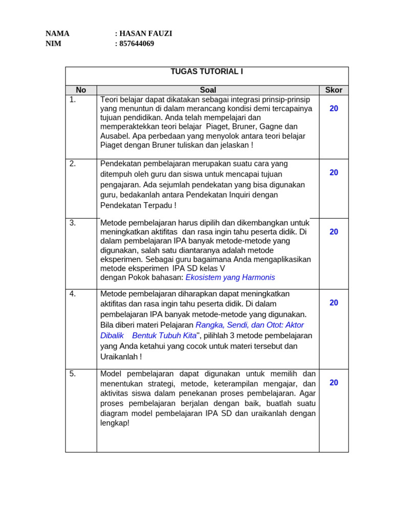 Landasan Teori Pembelajaran IPA SD | PDF
