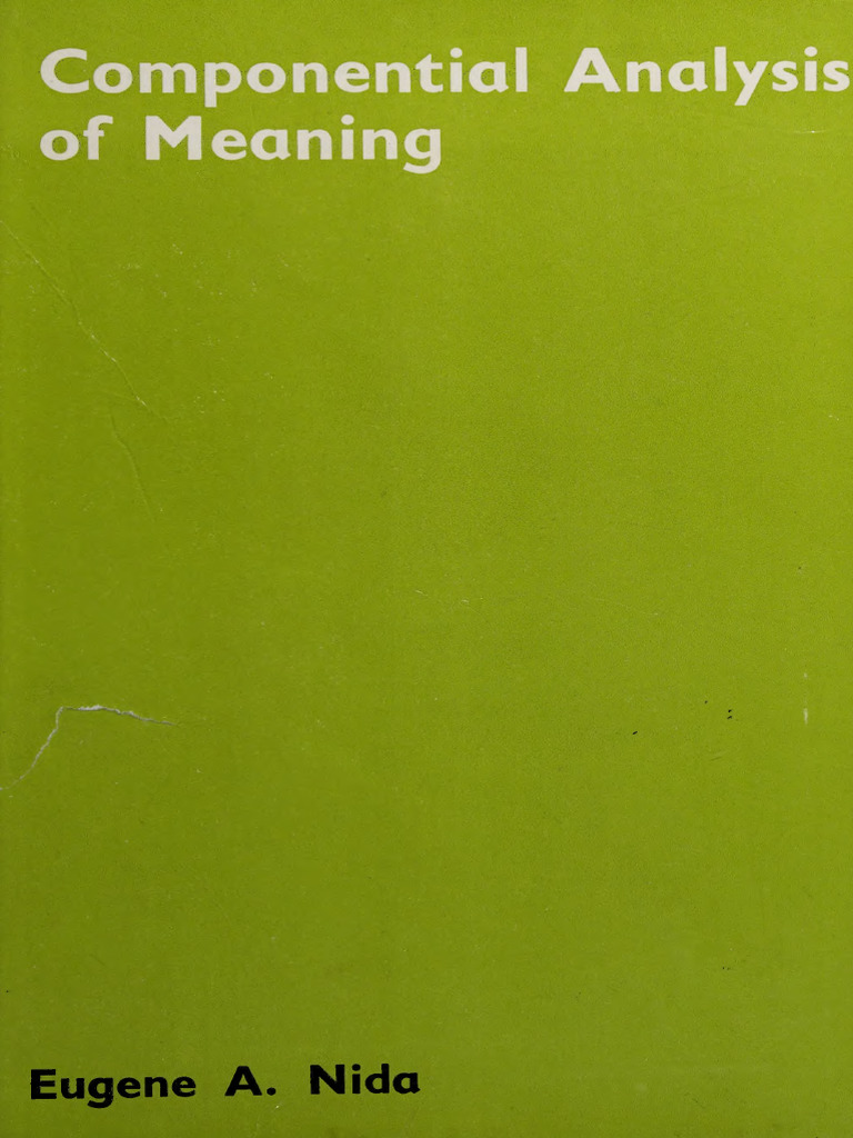Componential Analysis of Meaning | PDF