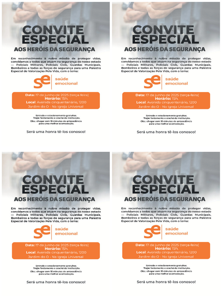 Convite Especial - Folheto | PDF
