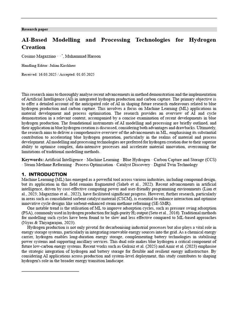 Magazzino and Haroon AI-based Modelling and Processing Technologies For ...