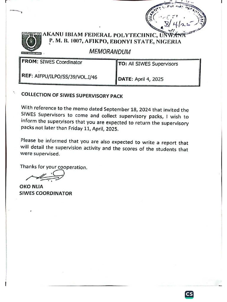 Siwes Information | PDF