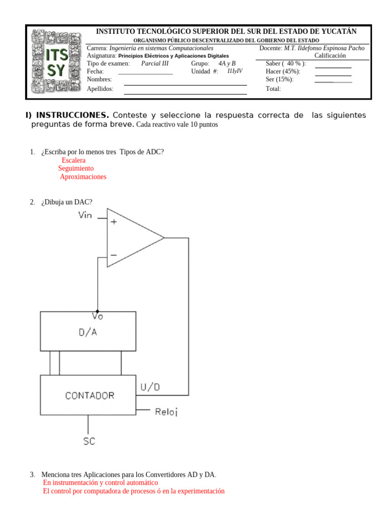 3a. Evaluacion Deprincipios Elecy AD Con Clave.2022a | PDF