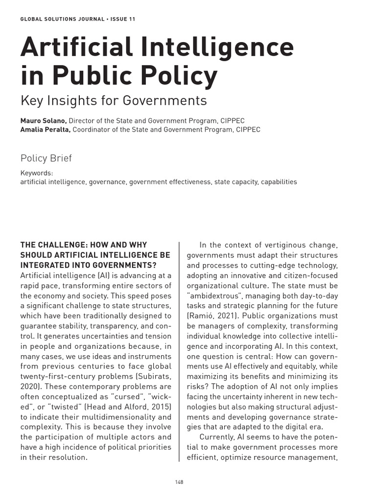 Artificial Intelligence in Public Policy | PDF | Artificial Intelligence | Intelligence (AI ...