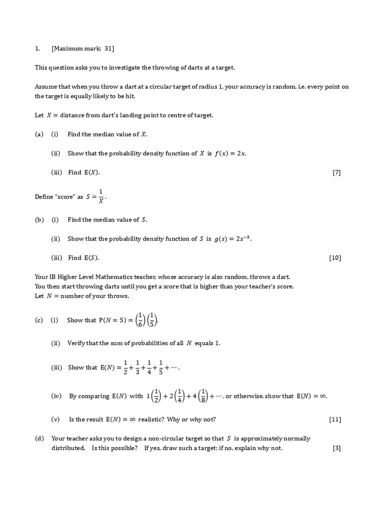 IB-HL Paper 3 Questions | PDF | Sphere | Tetrahedron