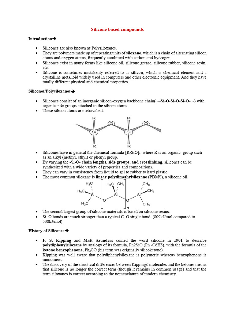 D12 - Silicone Based Compounds | PDF | Silicone | Polymers