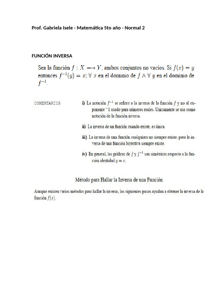 Función Inversa | PDF