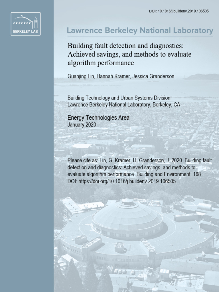 (2020) Building - Fault - Detection - and - Diagnostic-Paper | PDF