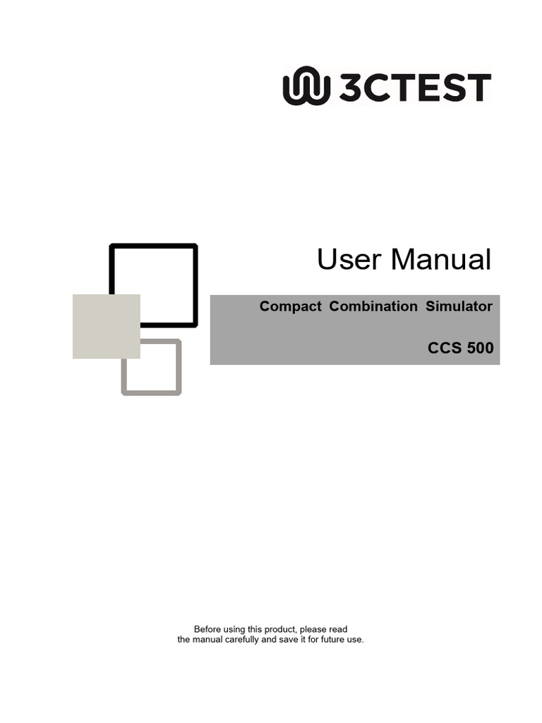 User Manual - CCS 500 (3.5 Generation) - EN - V1.0 | PDF | Power Supply ...